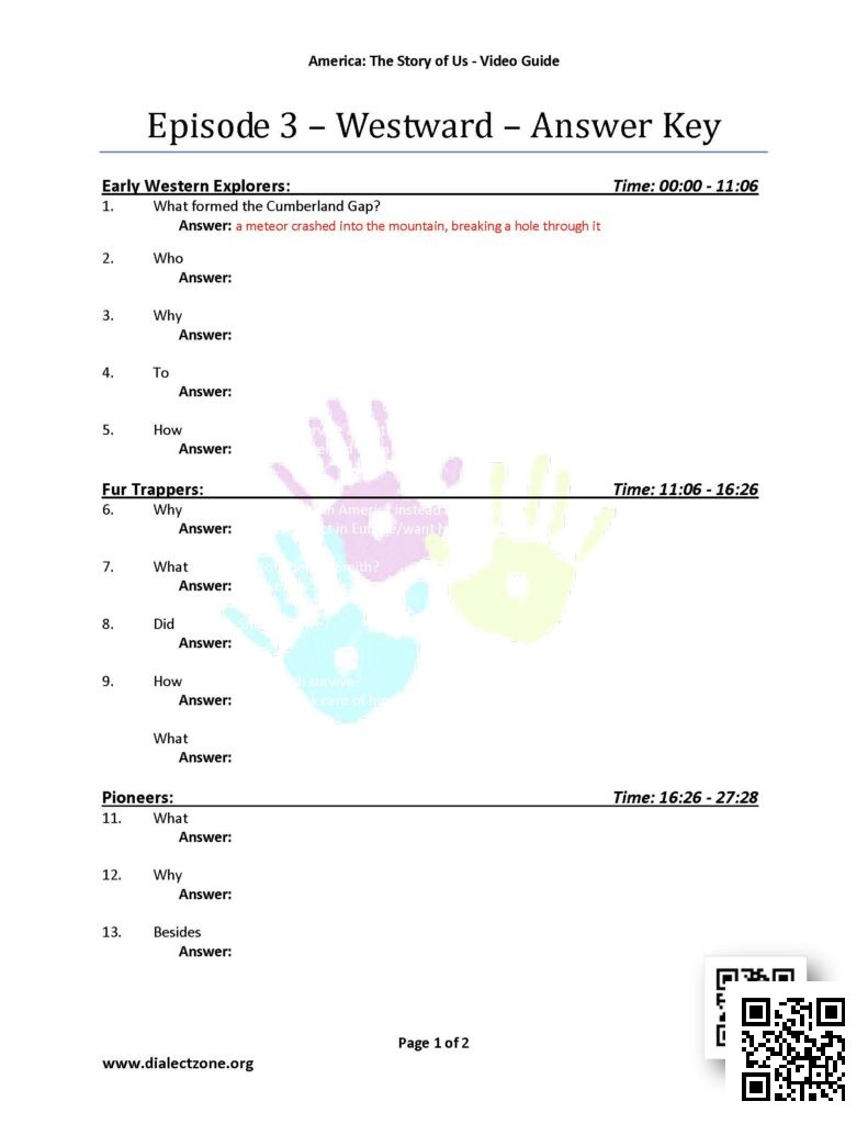 America The Story Of Us – Complete Answer Keys – Dialect Zone International