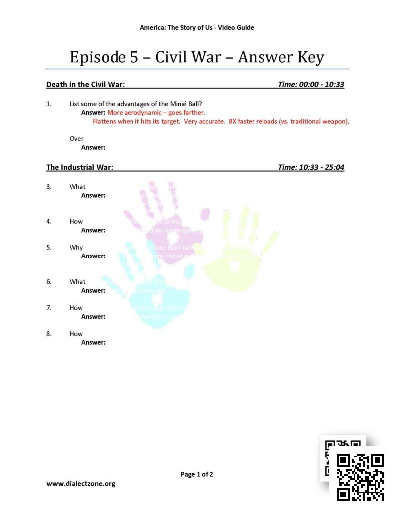 America The Story Of Us – Complete Answer Keys – Dialect Zone International