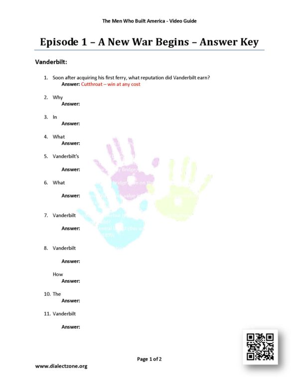 The Men Who Built America – Complete Answer Keys – Dialect Zone ...