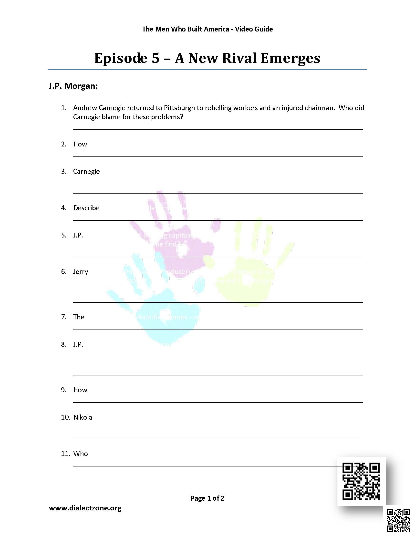 The Men Who Built America – Complete Worksheets – Dialect Zone ...