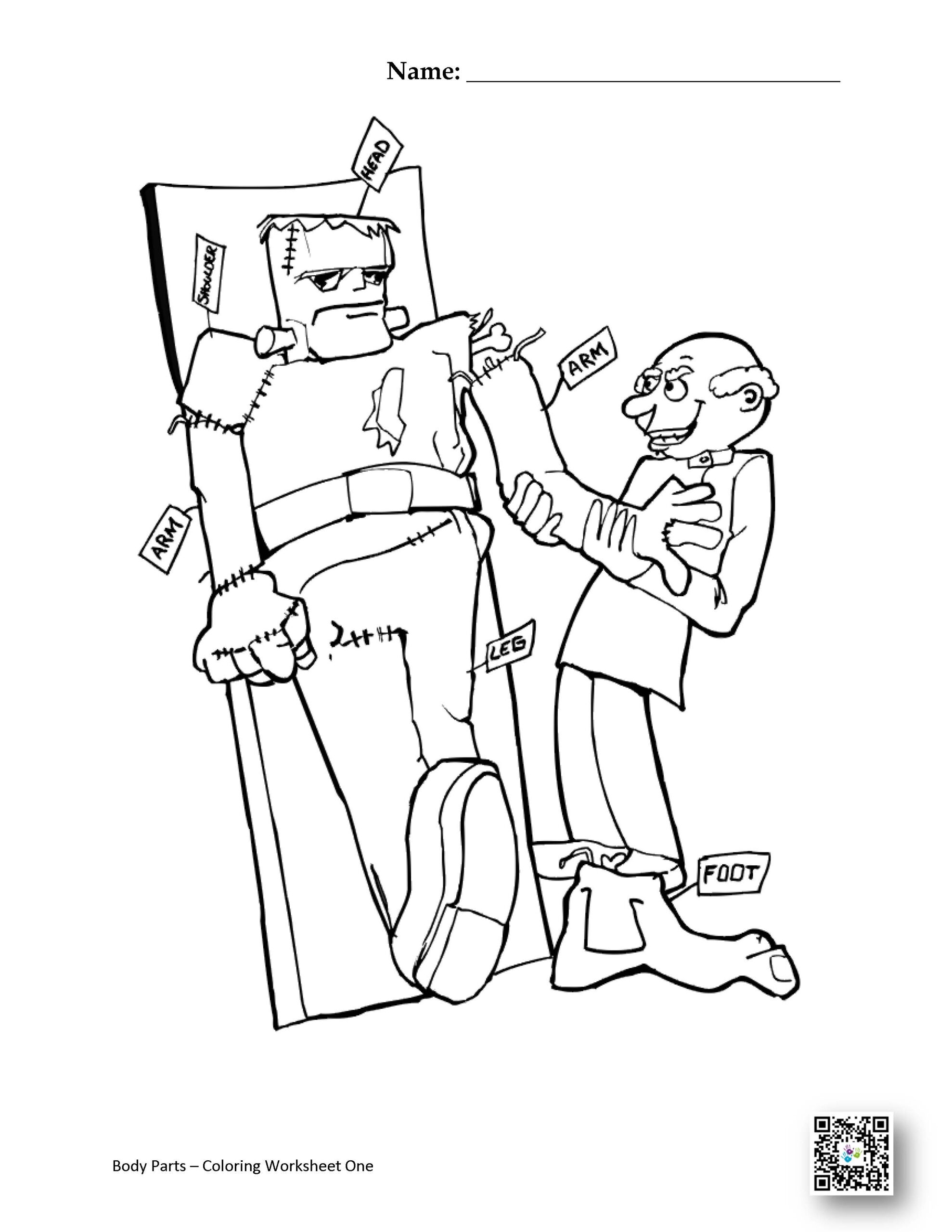 Body Parts Coloring Page One Dialect Zone International